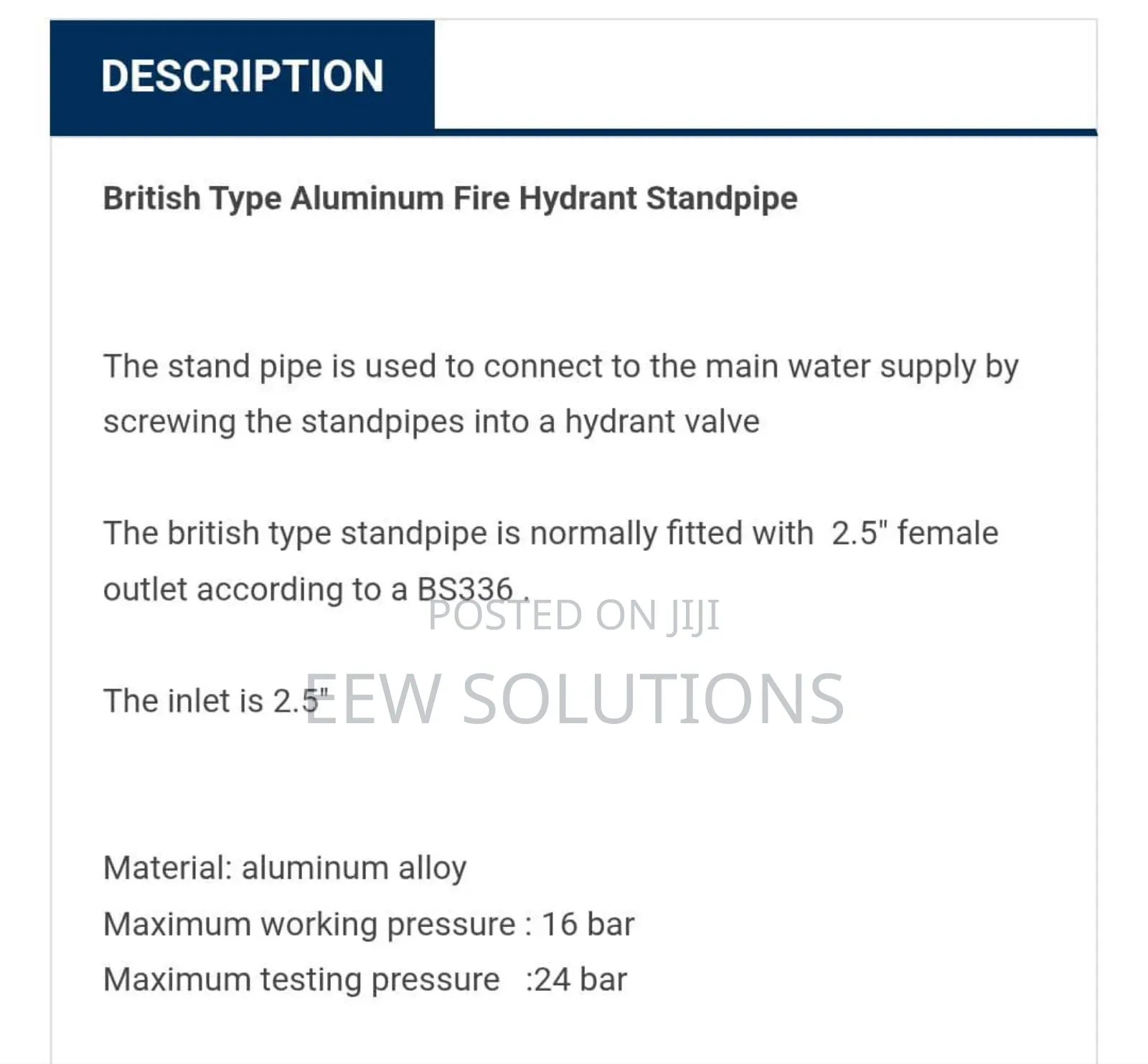 Fire Hydrant Stand Pipe Key And Bar (2 Way) in Dansoman - Safety ...