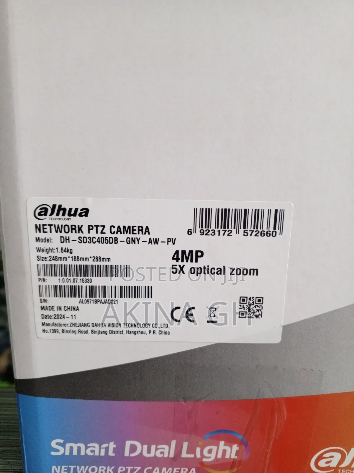 Dahua Network PTZ 5x Zoom Wifi Camera 4mp Dh-Sd3c405db-Gny-Aw-Pv in ...