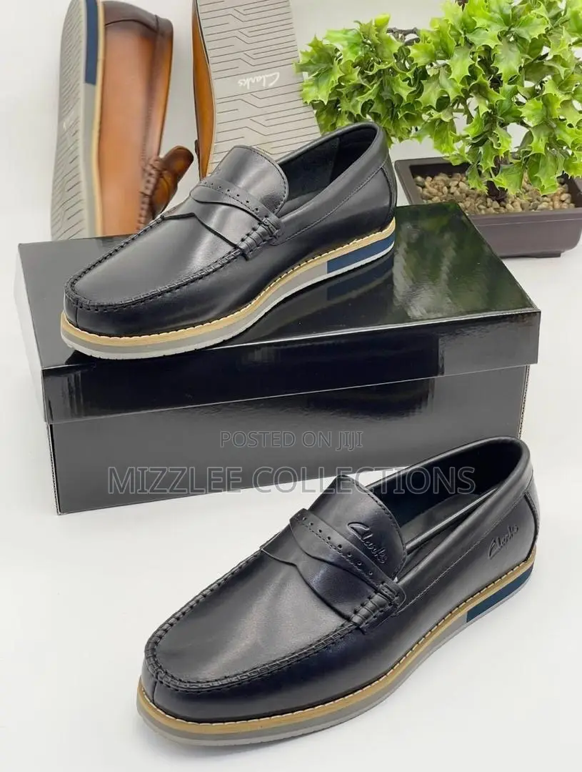 Executive Clarks Leather Loafers Black Brown and Blue in Accra New Town ...