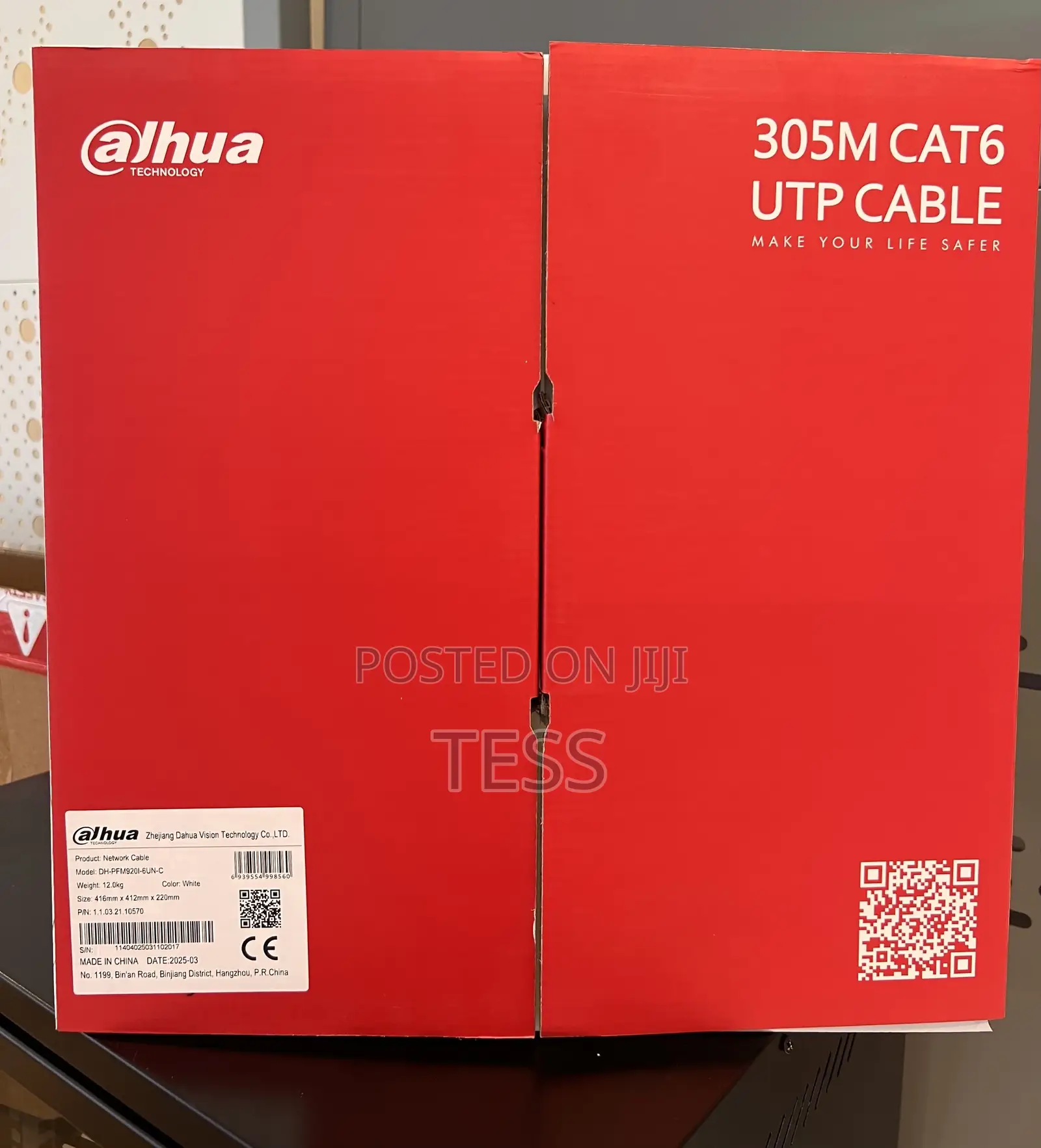 Dahua Utp Cat6 Cable Pure Copper 305m Dh-Pfm920i-6un-C in Lapaz - Accessories & Supplies for ...