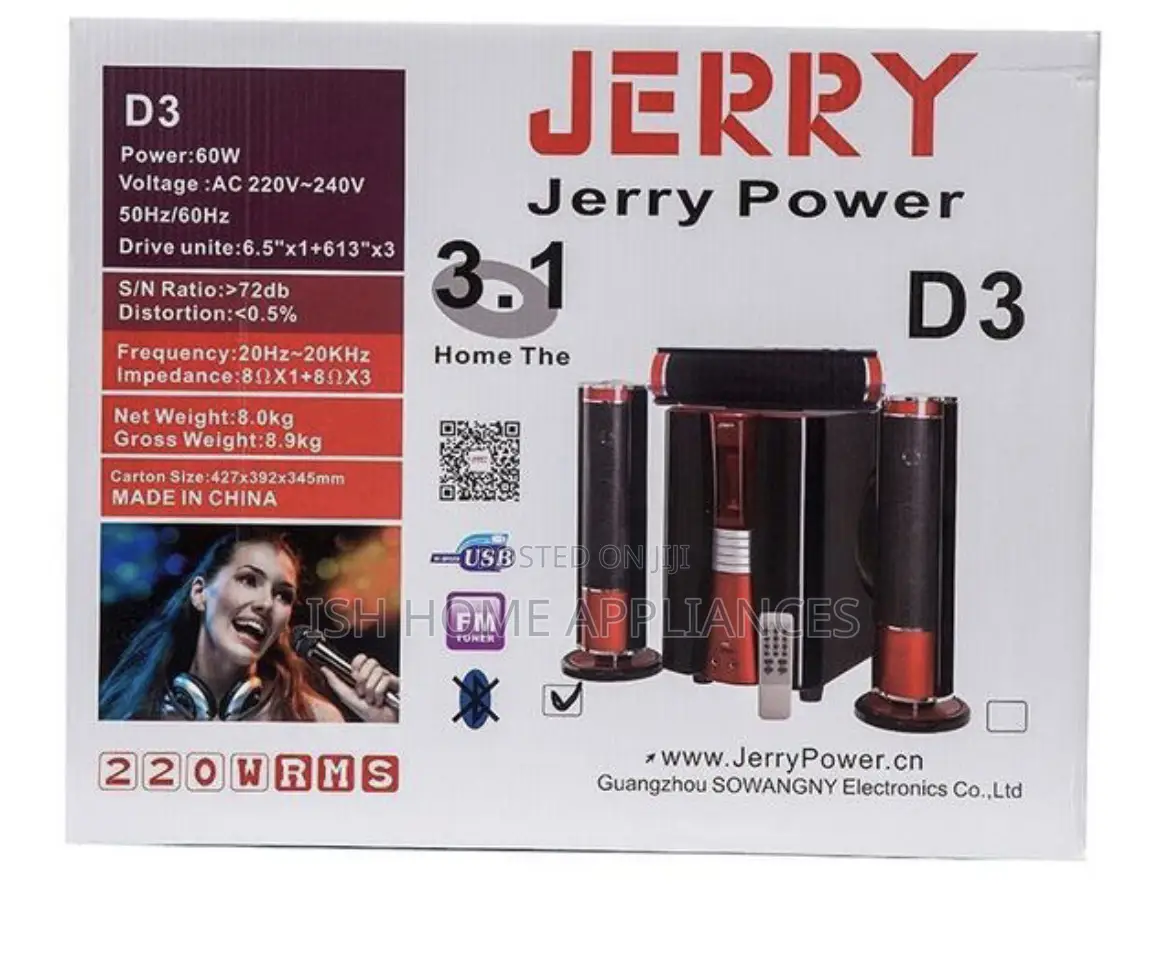 Jerry-D3 3.1 Home Theater System Black/Red in Kumasi Metropolitan ...