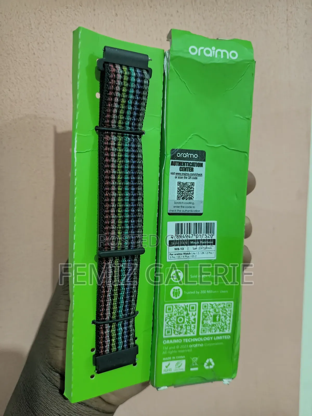 Oraimo Nylon Watch Strap - Magic Rainbow Colour for sale - Femiz ...