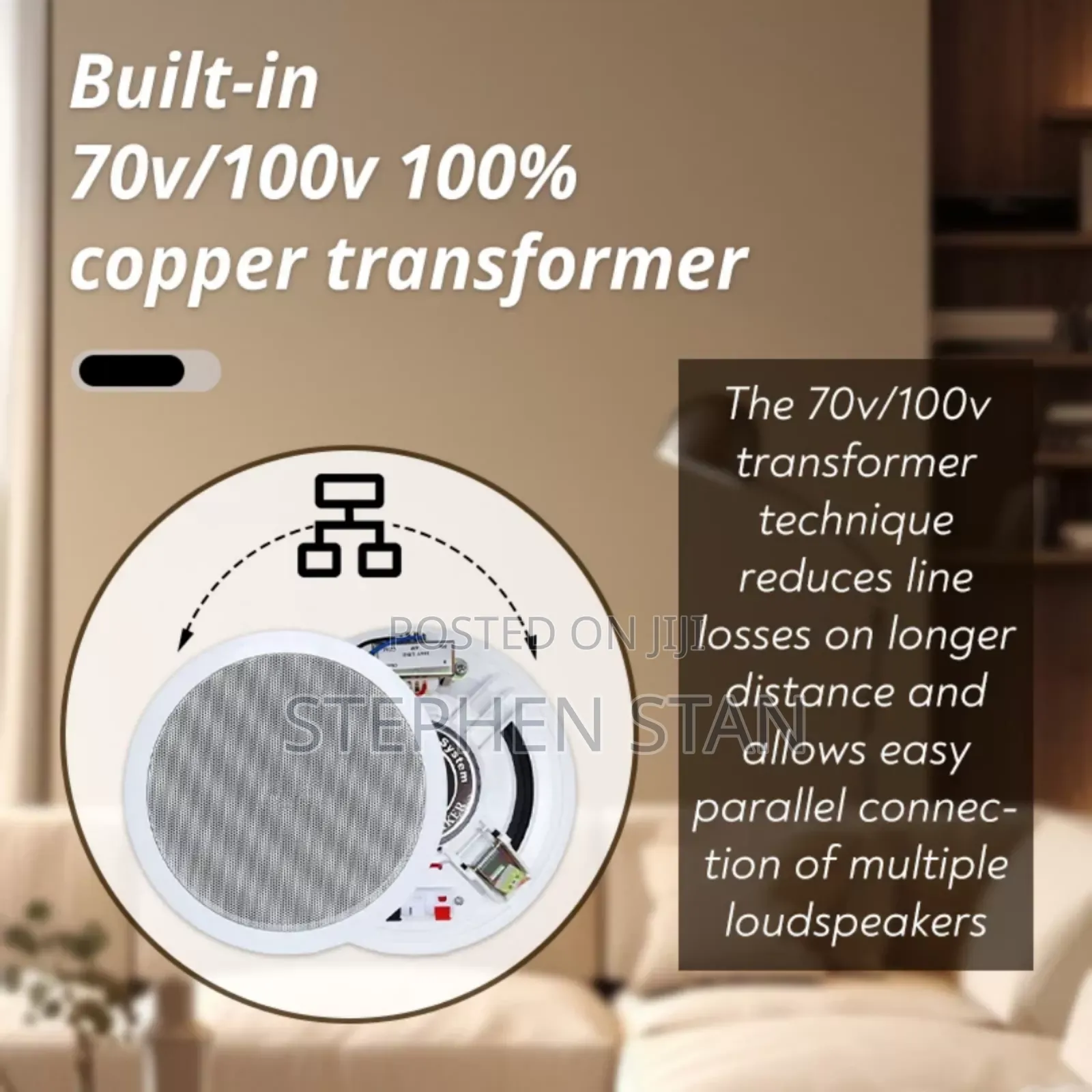 High End Ceiling Speaker With Amplifier 6pcs, 60w, 6inch in Accra ...