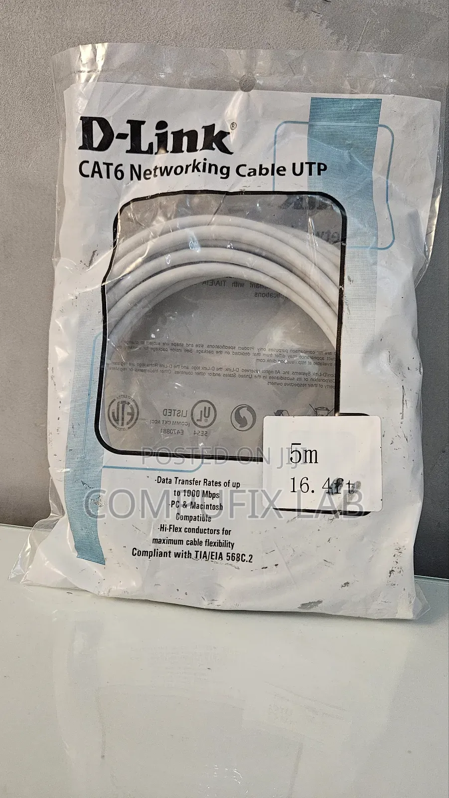 D-Link Cat6 Network Patch Cable 2m, 3m,4m, 5m, 6m, 8m, 10m in East ...