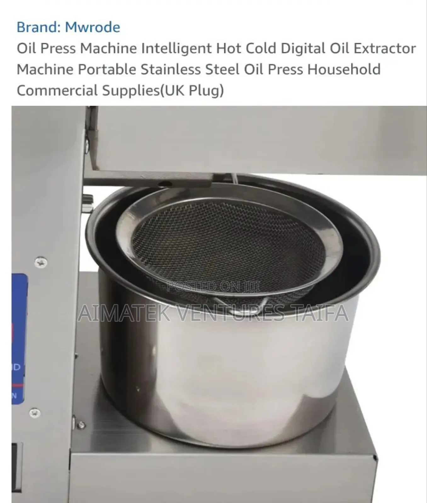 Oil Extractor Machine in Taifa-Burkina - Restaurant & Catering ...
