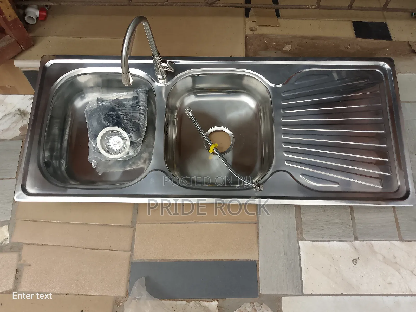Kitchen Sink Double With Tap and Waste Set, Cabinet in Accra ...