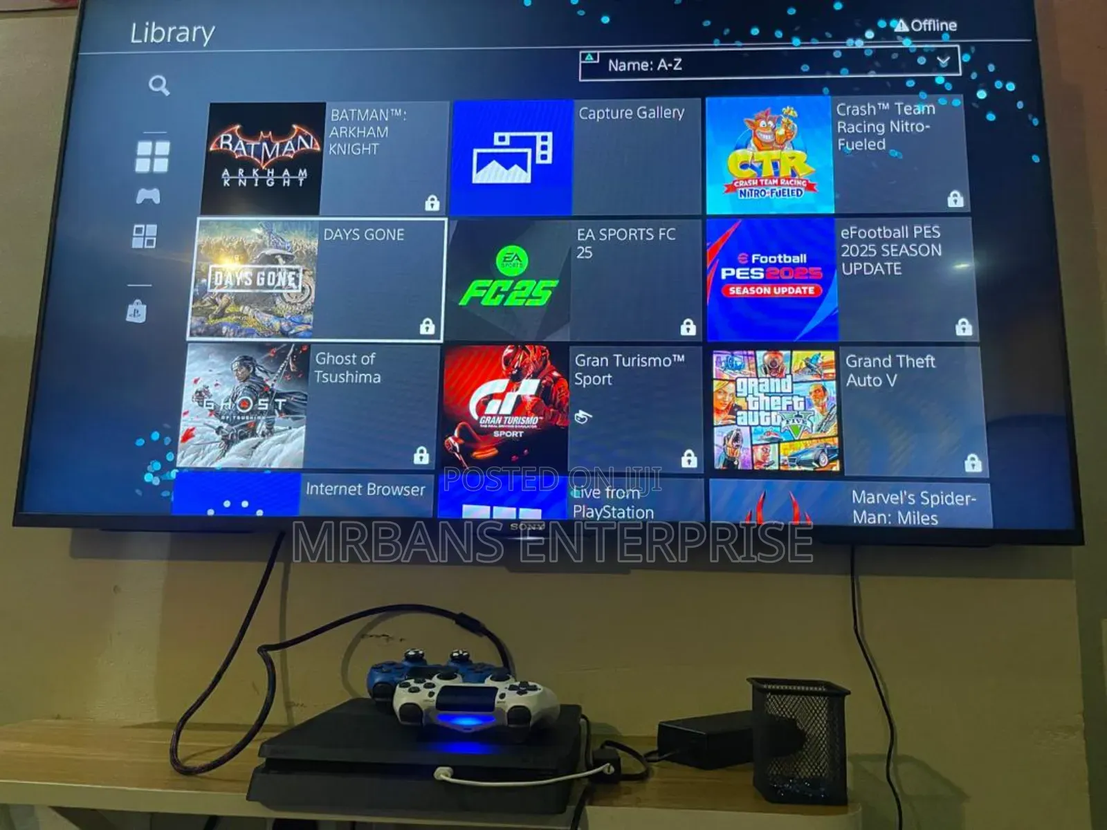 Ps4 Slim Jailbreak With 14 Games and 2 Controllers in Kumasi ...