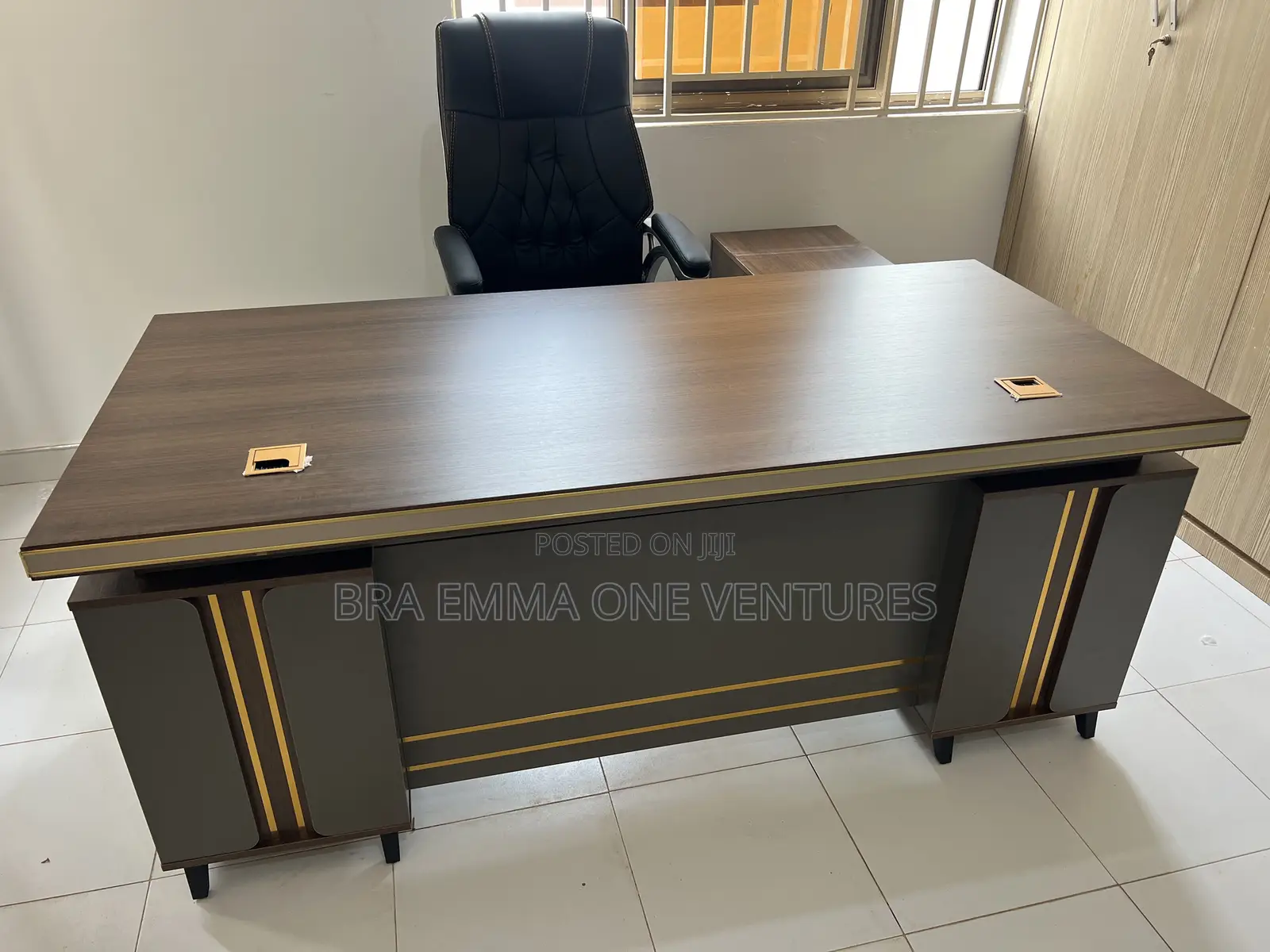 Executive L Shape Tabel With Leather Chair in Adenta - Furniture, Bra ...
