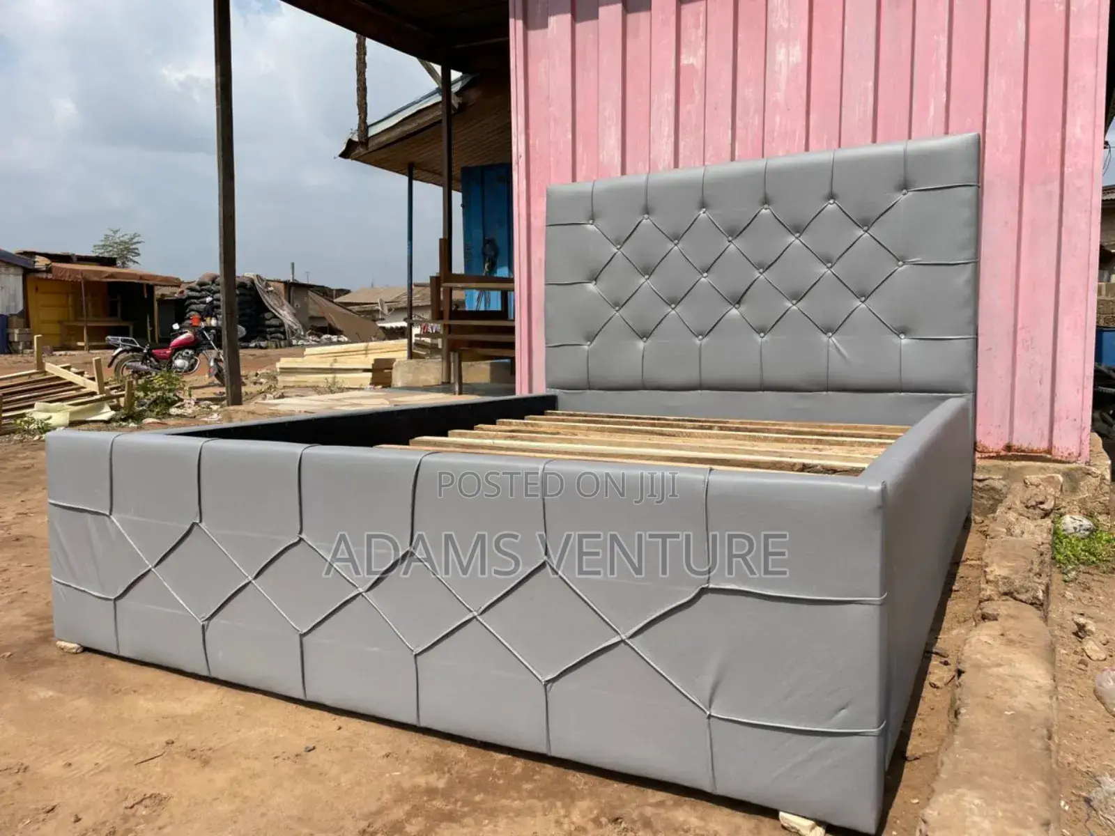 Ash Color Double Bed Frame in Anyaa - Furniture, Adams Ventures | Jiji ...