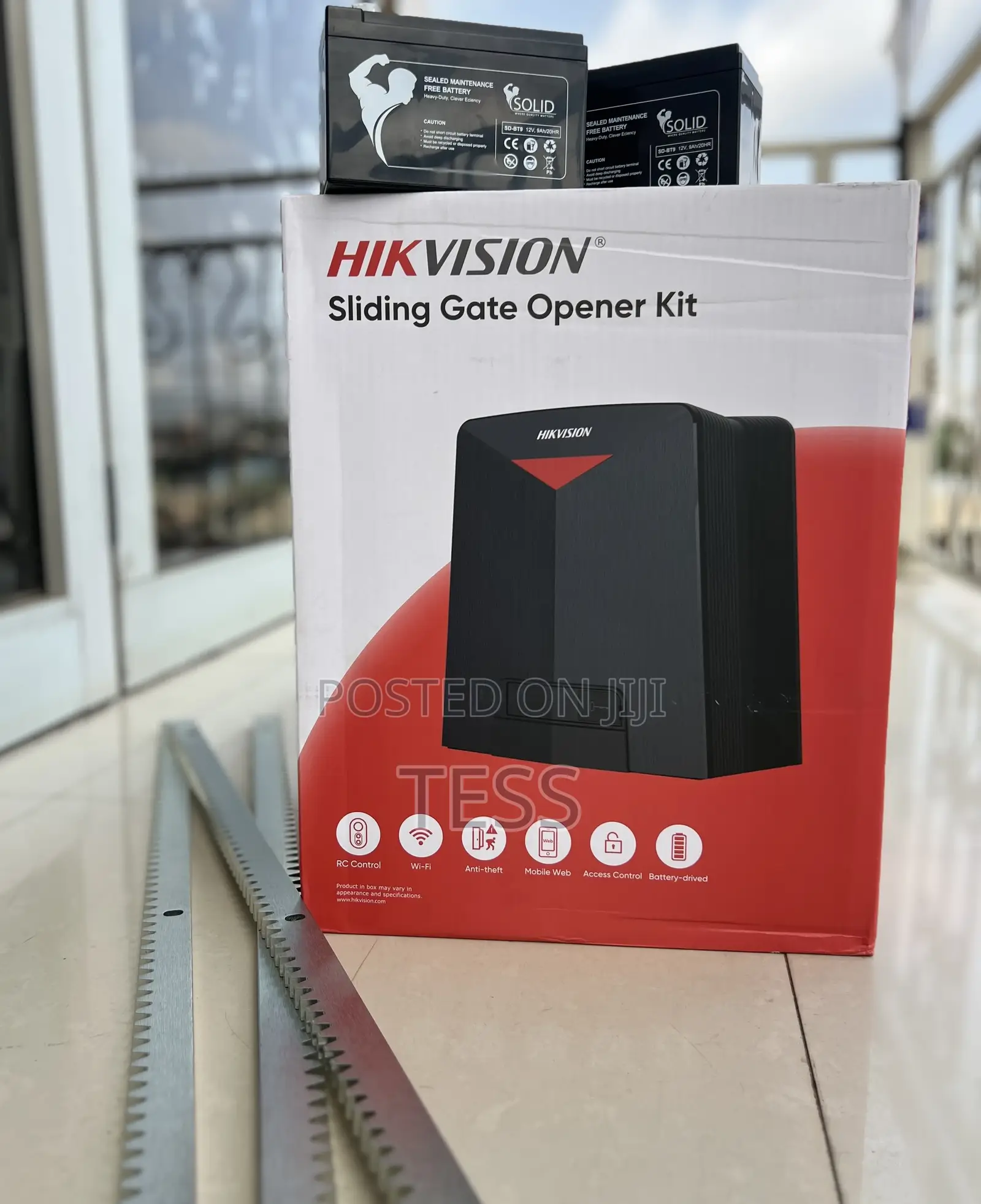 Hikvision Wifi Gate Motor App Control +2 Batteries + 4meters Rack in ...