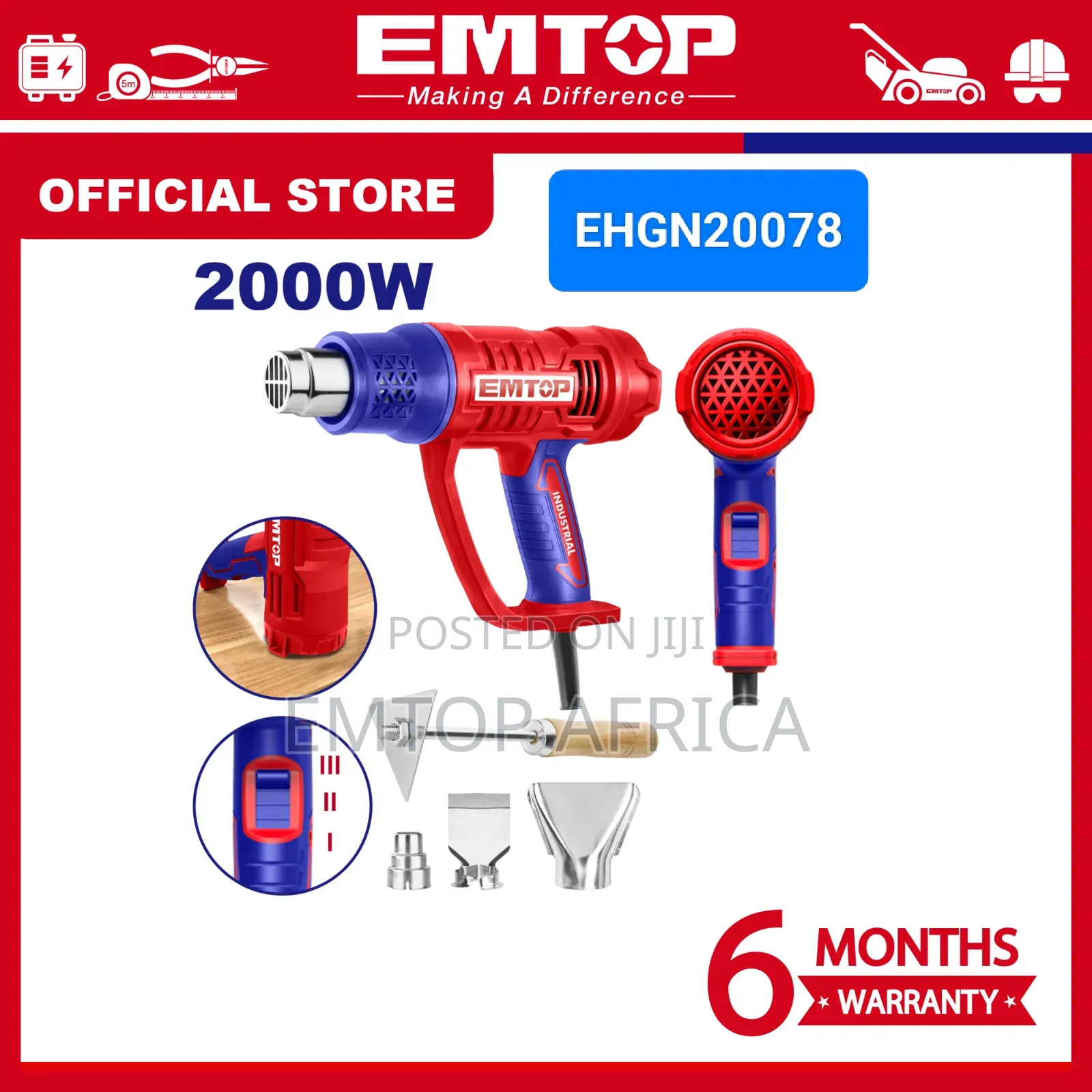 Ehgn20078 Heat Gun | 3 Temp Settings | 550°C Max in Kumasi Metropolitan ...