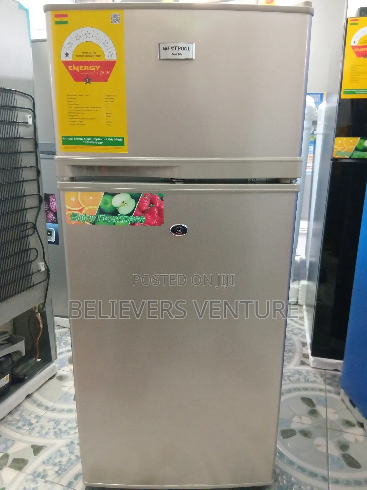 Energy Saving Westpool Gold Color Fridge Top Freezer Fridge in Accra ...