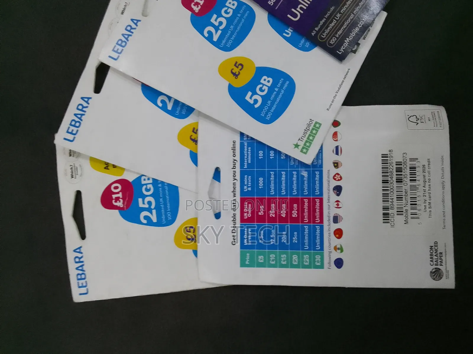 Activated Uk Sim Cards (Lebara, Lycamobile, Etc.) in Kasoa ...