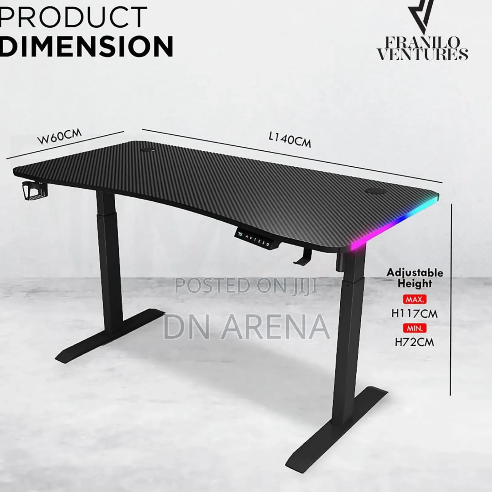 Electric Adjustable Desk RGB Light in Accra Metropolitan - Furniture ...