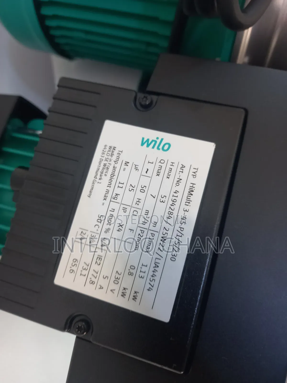 Wilo-himulti 3 From Germany in Abokobi - Plumbing & Water Systems, Interloq Ghana | Jiji.com.gh