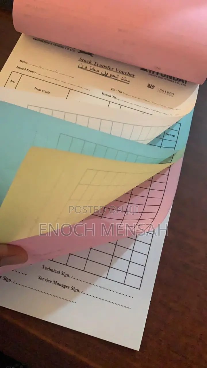 Receipt Books in Accra New Town - Printing Services, Enoch Mensah ...