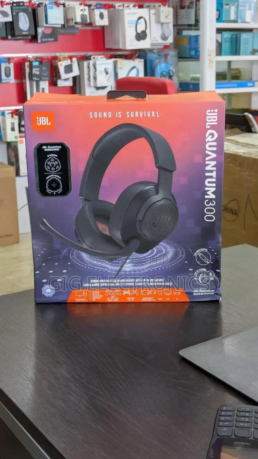 JBL Quantum 300 Wired Over-Ear Gaming Headset in Lapaz - Headphones ...