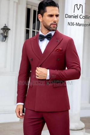 Wine Daniel Collin Double Breasted Men's Suit in Accra Metropolitan - Clothing, Ernest Nyamedze ...