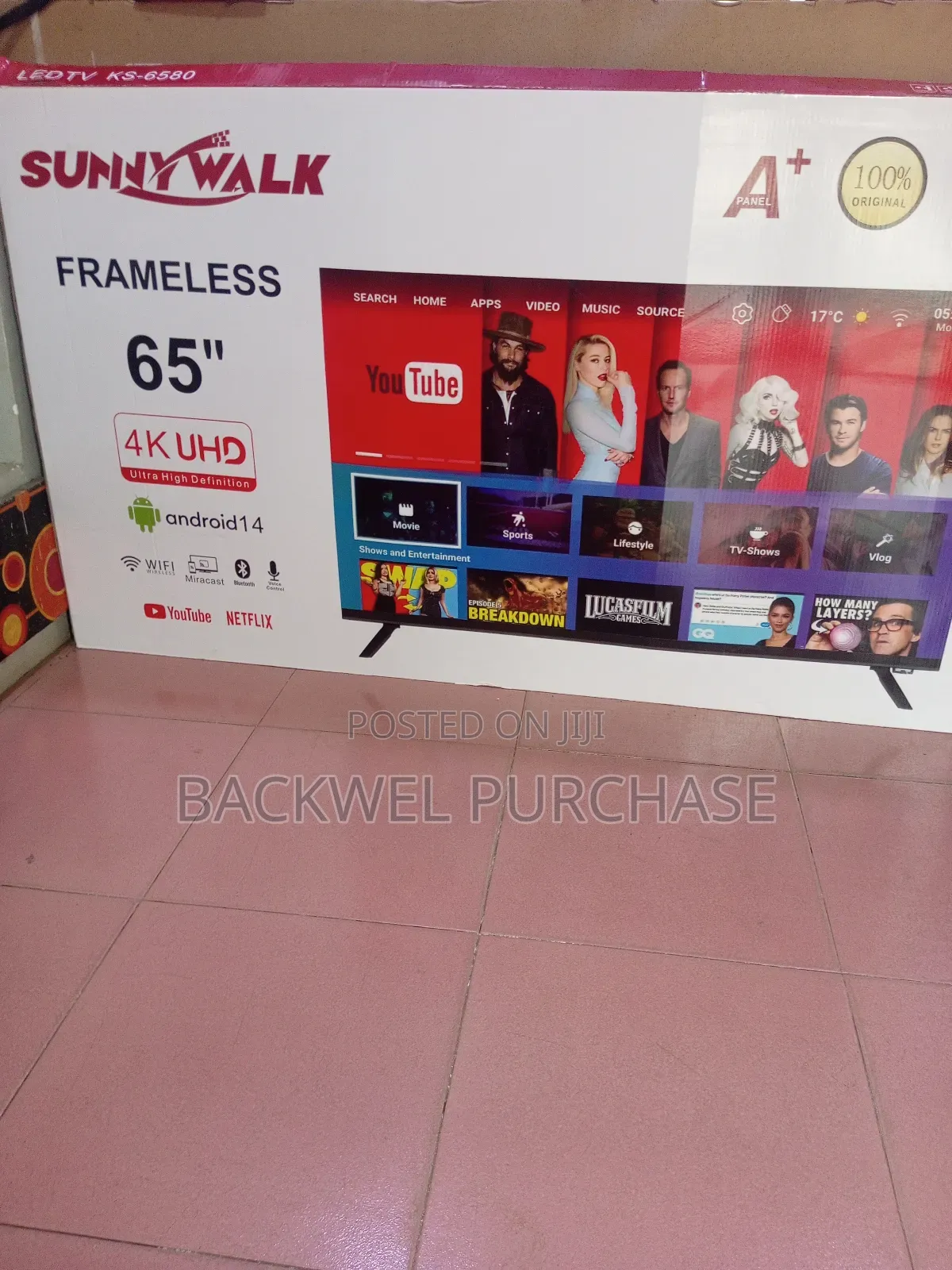 Gigantic Sunny Walk 65 Inches Smart Tv Model: Ks-6580, Kindly Purchase ...