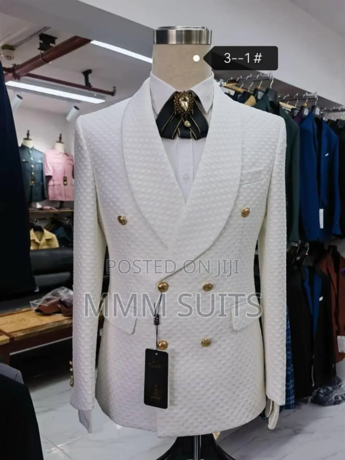 Classic 3-Piece Daro Turkish Men Suit for Weddings in Off-White in ...