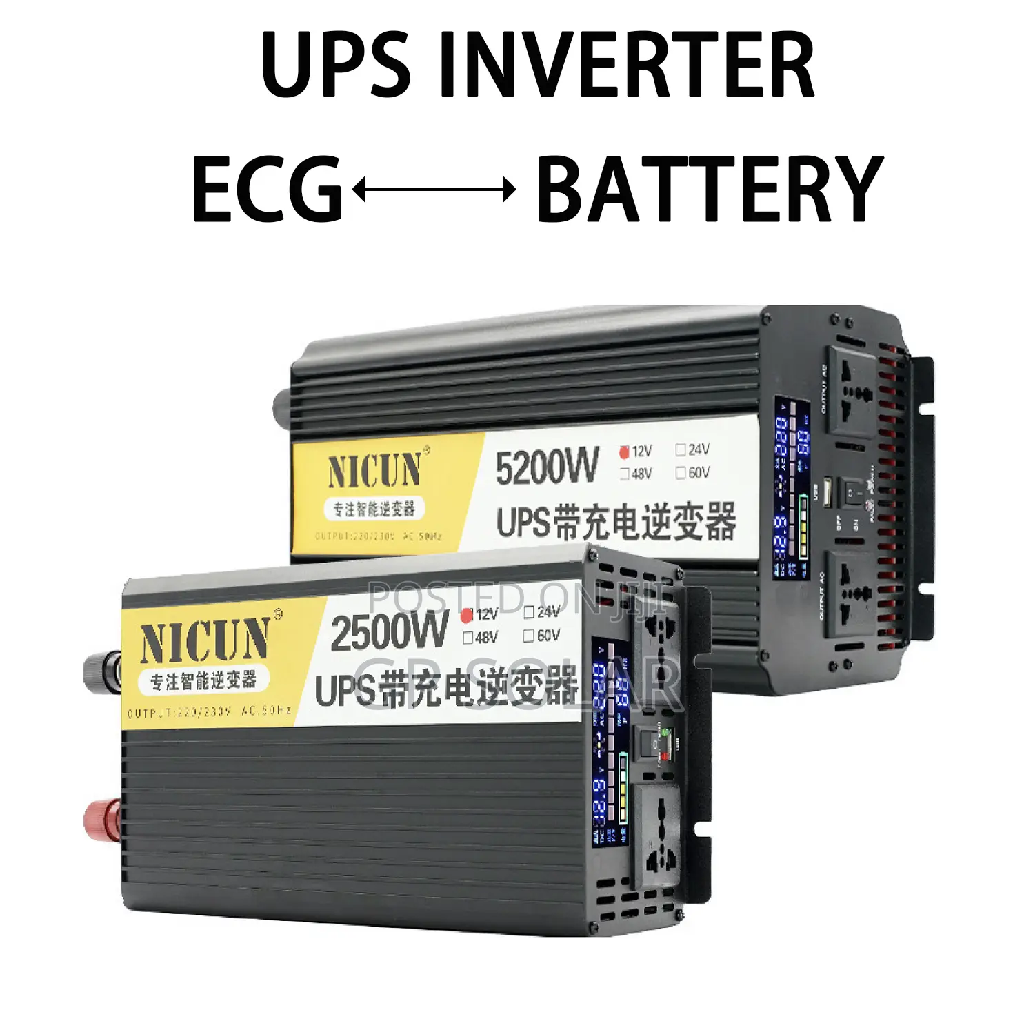Ups Inverter Dc 12v 24v Ac Charger Off Grid 2500w Battery to Ac in ...
