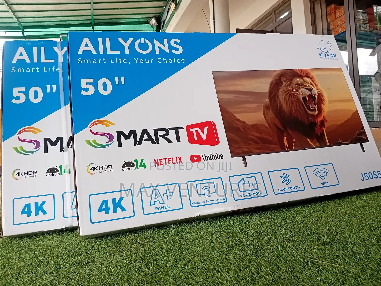 50" Tv Smart Uhd Android 14 T2/S2 +Memory1.5gb+8gb Storage Smart Tv in ...