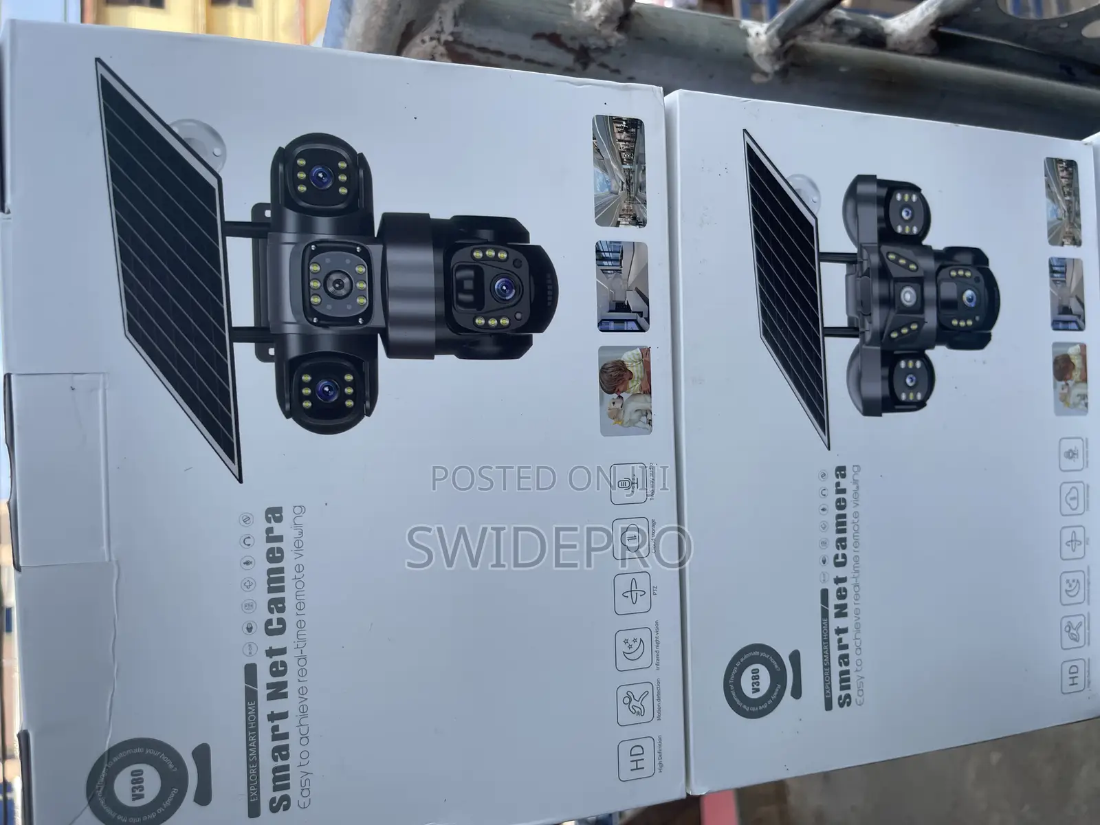 Triple Lens Solar Camera V380 Pro Smart Net 4g CCTV in Circle ...