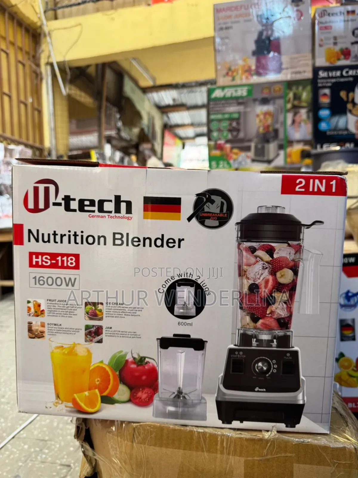 M-Tech German Technology 2 in 1 Blender 1600 Watt in Spintex - Kitchen ...