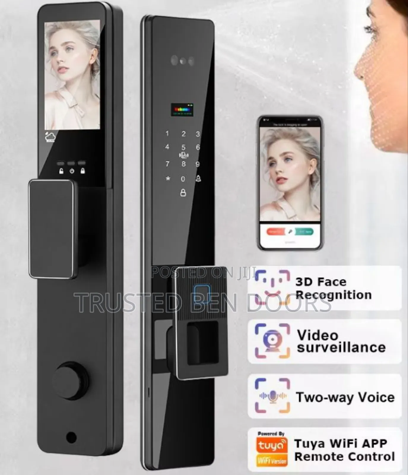 Tuya App Wifi Controlled Biometric Face Unlock Smart Locks in Accra ...
