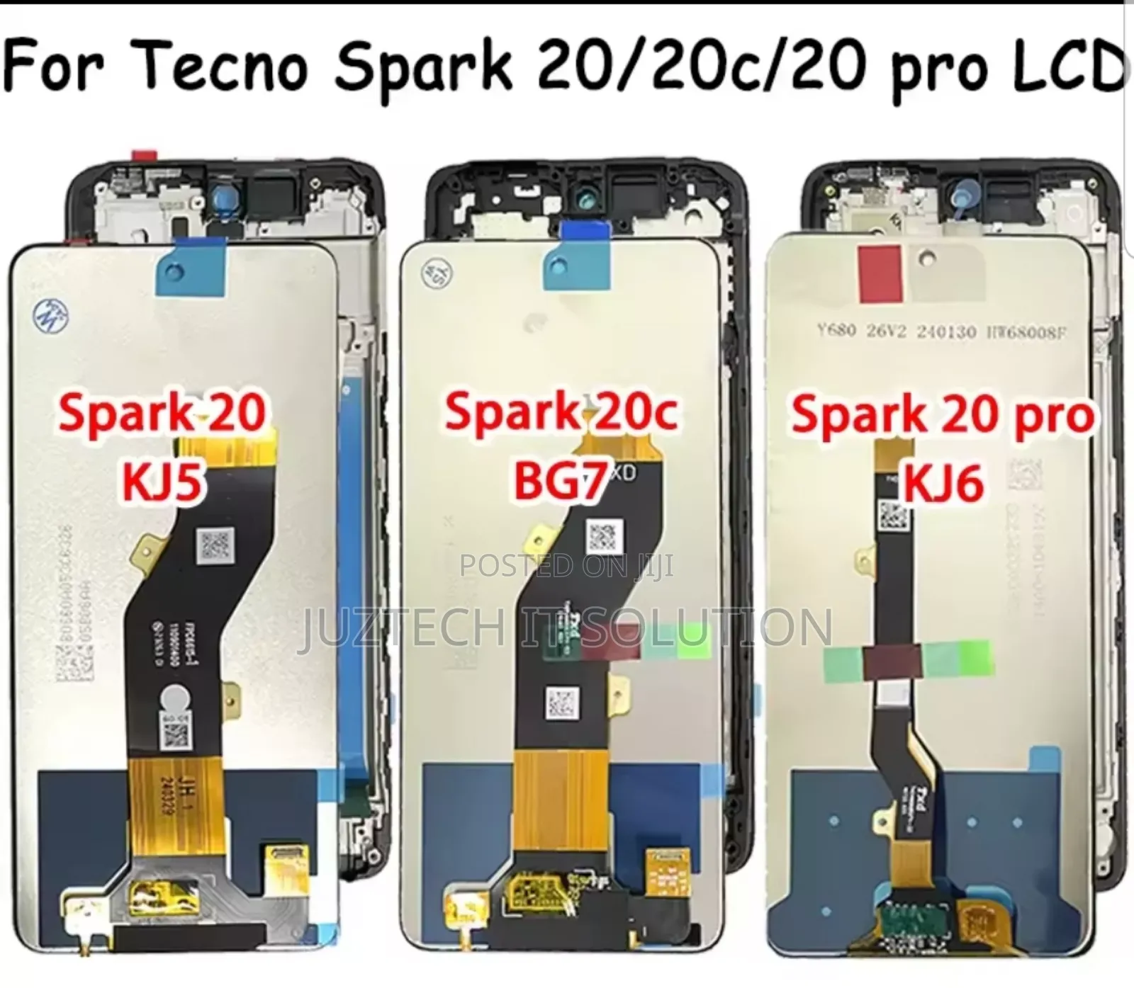 Infinix Techno Spark 20 Pro, 20c, 20 LCD Display Touch Screen in Haatso ...