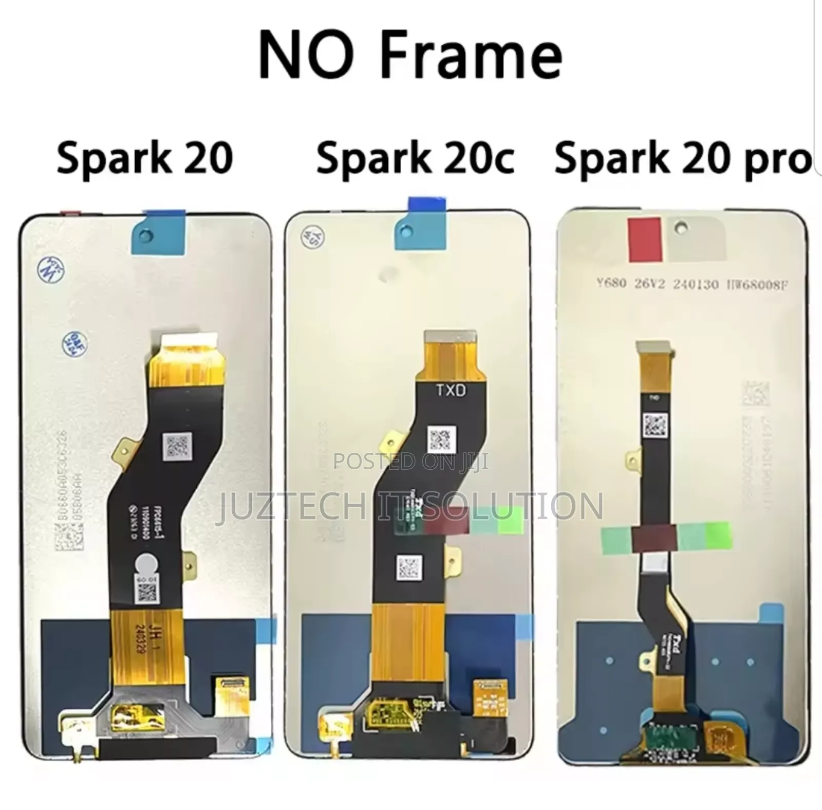 Infinix Techno Spark 20 Pro, 20c, 20 LCD Display Touch Screen in Haatso ...