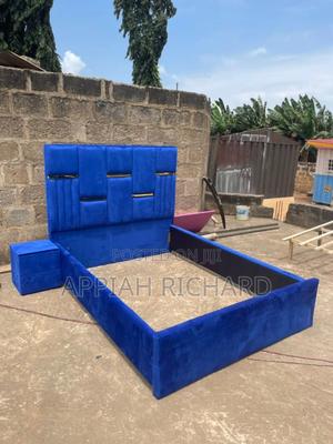 Double Bed Frame With One Drawer Blue Color in Achimota - Furniture ...