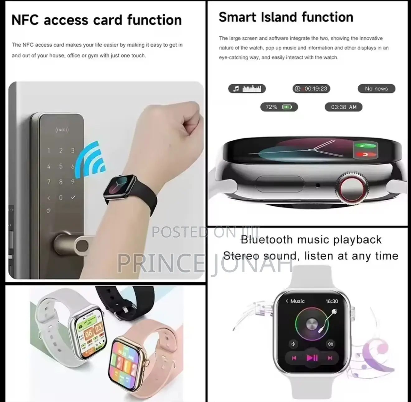 Laxasfit Series 10 Smart Watch Bt Voice Call for sale - Prince Jonah ...