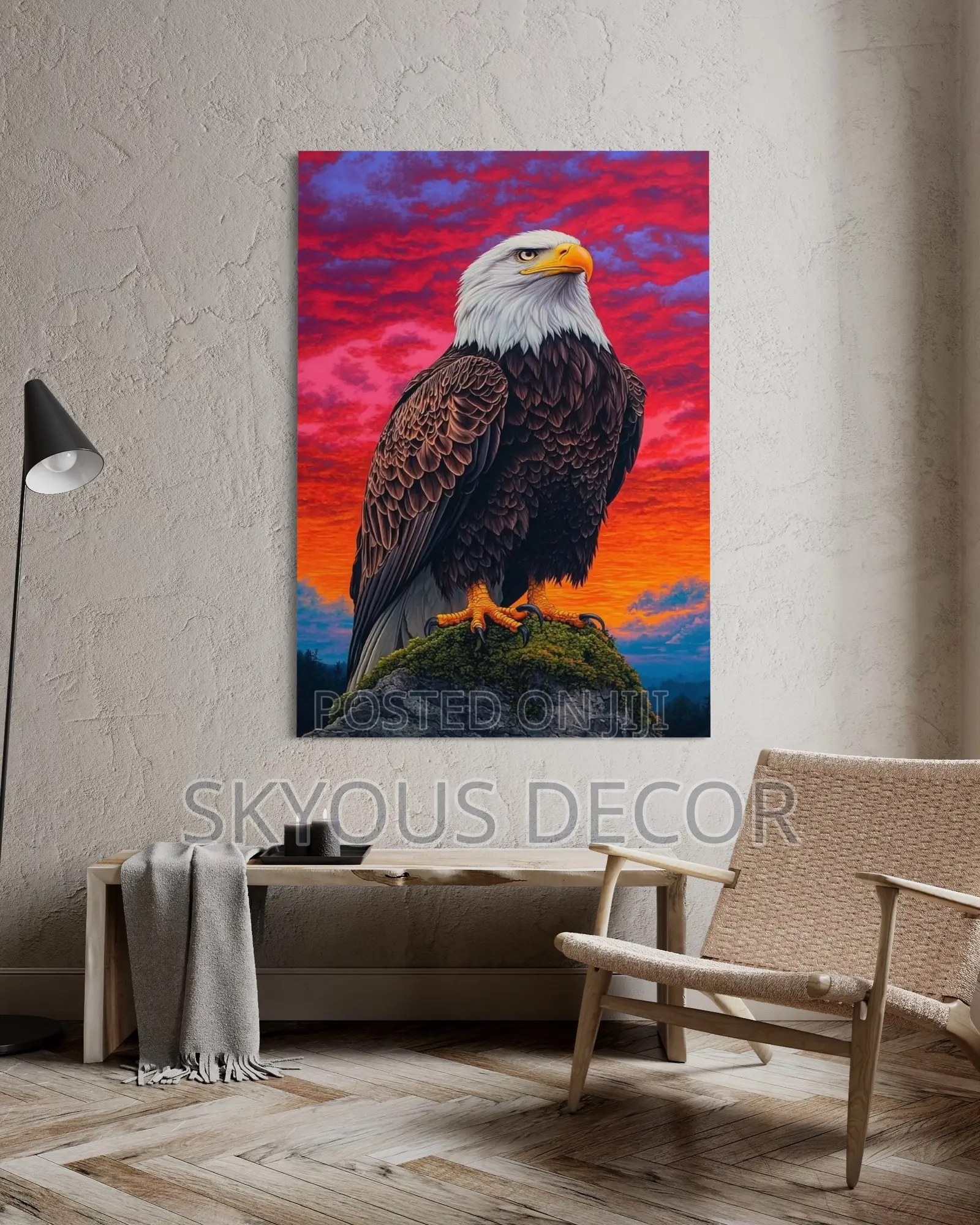 Eagle Wall Art Canvas in Accra Metropolitan - Arts, Crafts & Awards, Skysef Decor Decor | Jiji ...