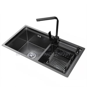 Imported Two Bowl Cabinet Fiber Kitchen Sink With Tap Complete_ in ...