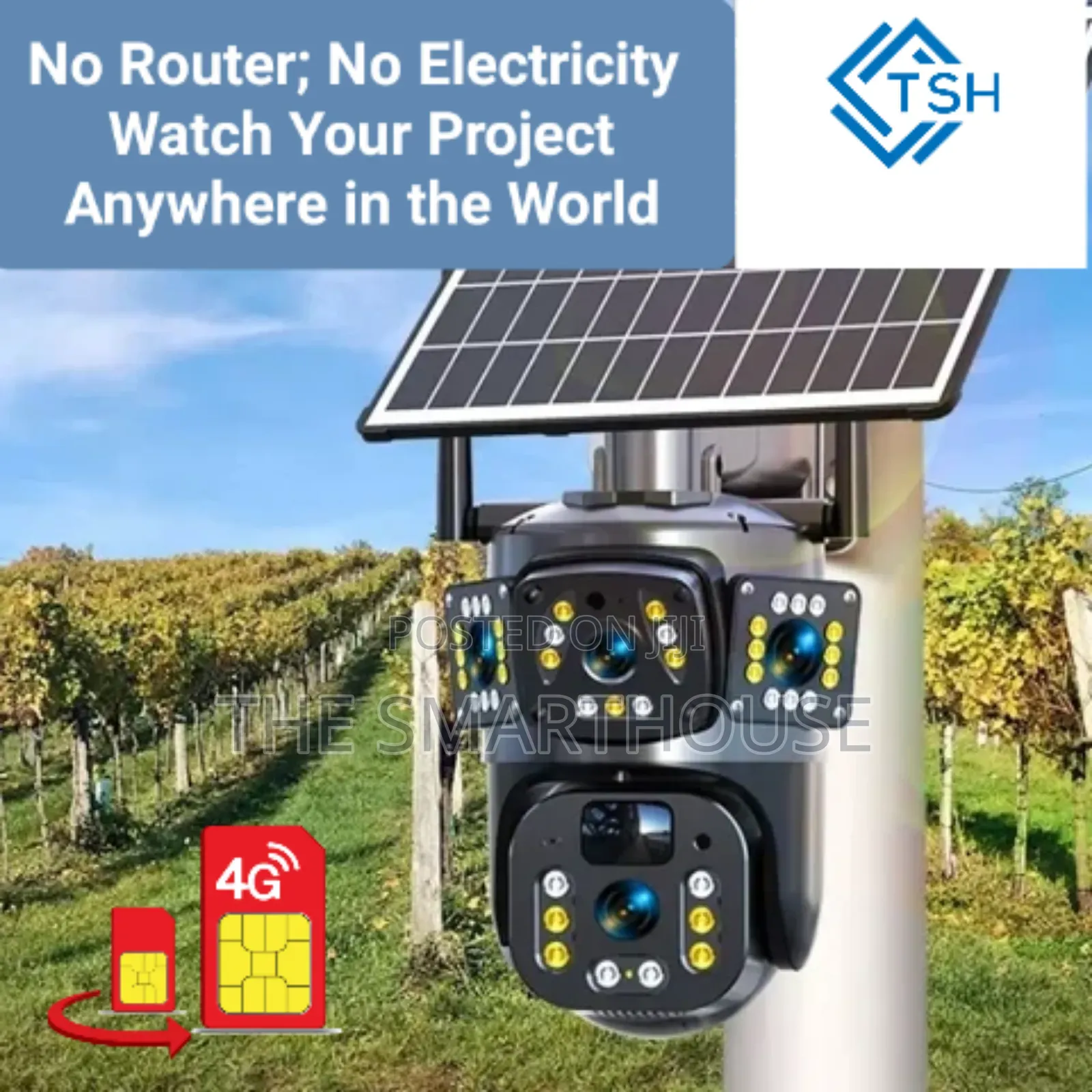 Smart Solar 4g Triple Lens CCTV Camera in McCarthy Hill - Security ...