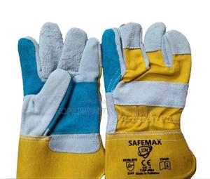Heavy Duty Double Palm Leather Gloves/ Combination Leather Gloves. in ...