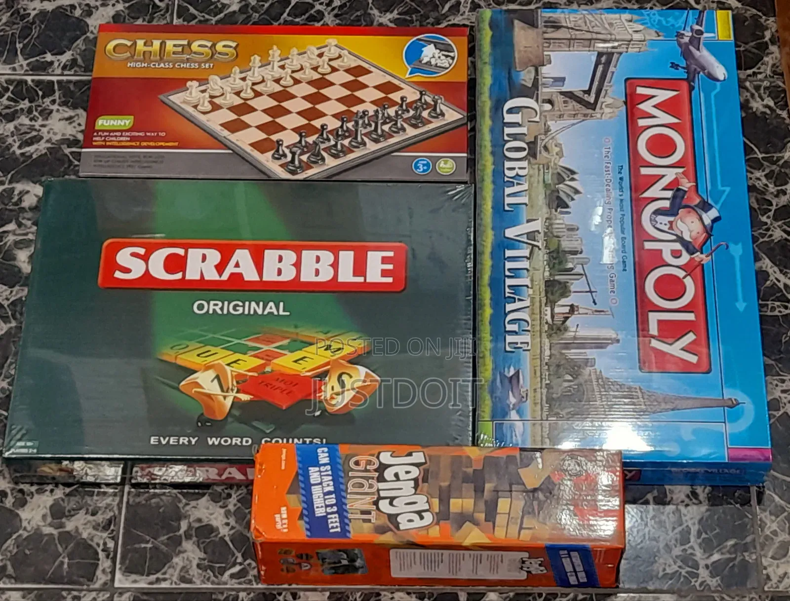 4-in-1 Game Set – Scrabble, Chess, Monopoly Jenga in Accra Metropolitan ...