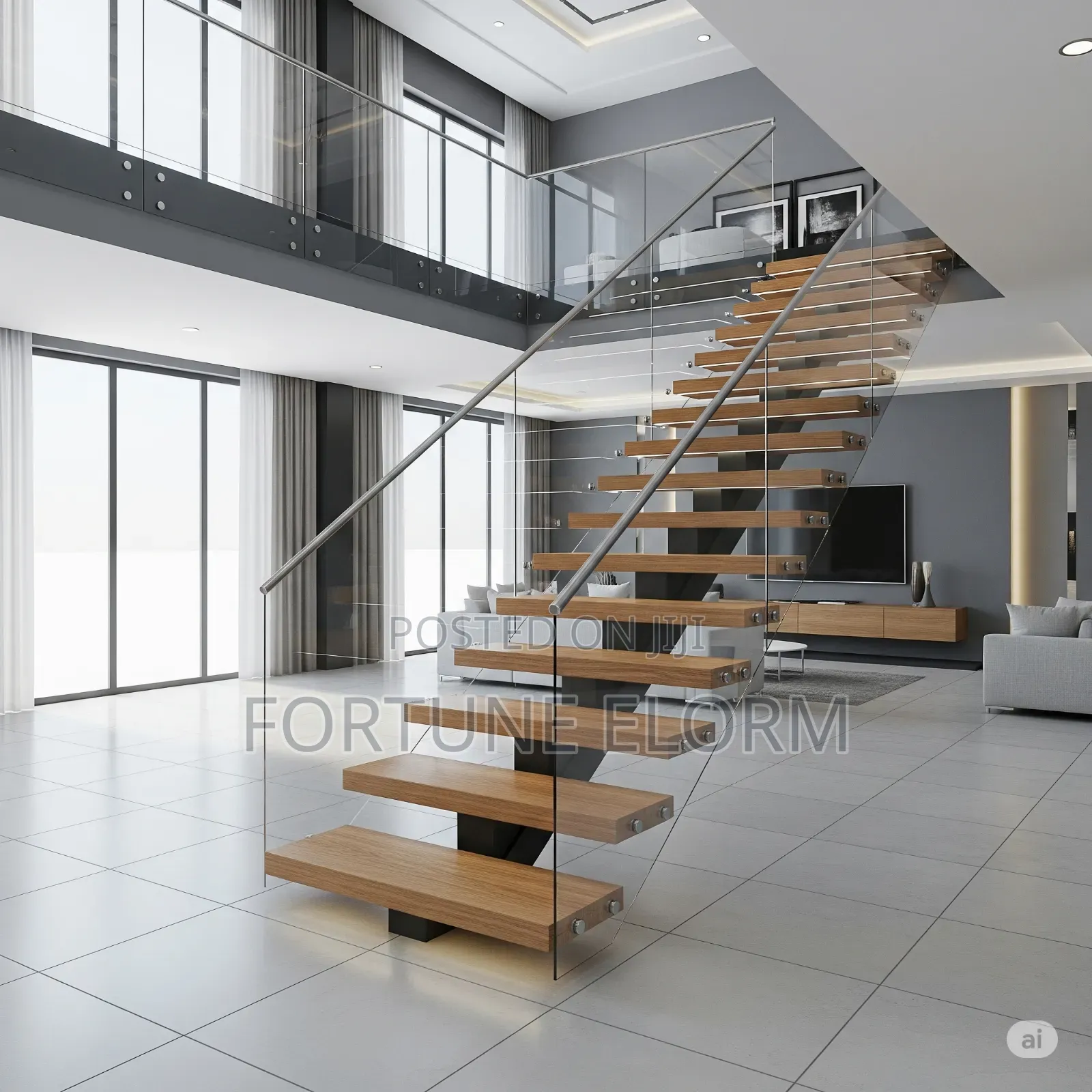 Mono Stringer Timber Staircase in Accra Metropolitan - Building & Trade ...