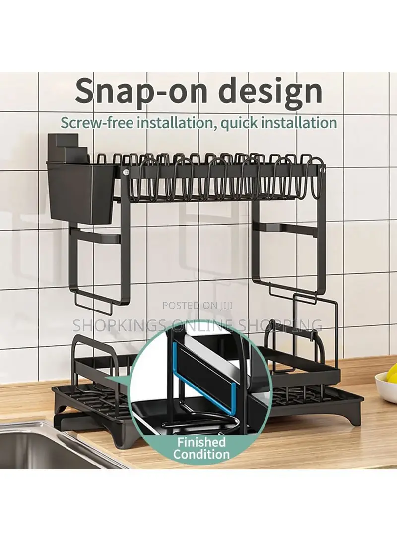 2-Layer Large Capacity Dish Drying Rack in Spintex - Kitchenware ...