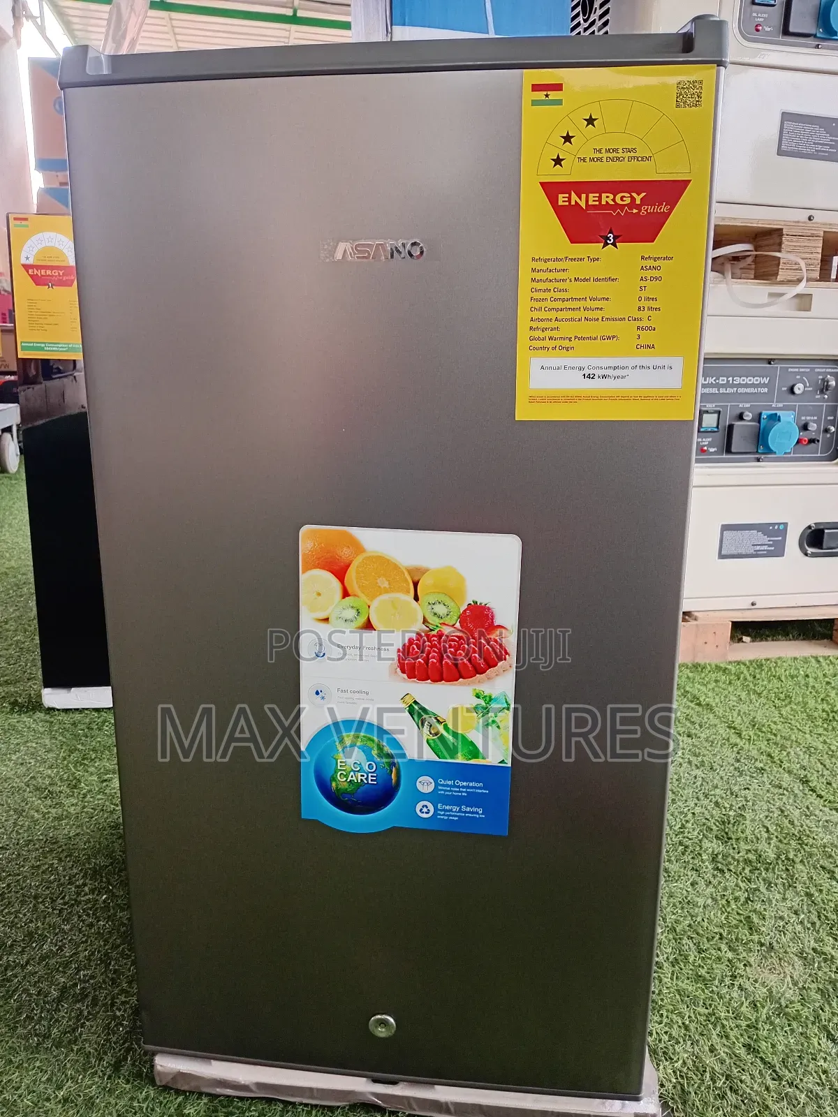 Ecocool Asano 83l Table Top Freezer Single Door Fridge Refrigerator in ...