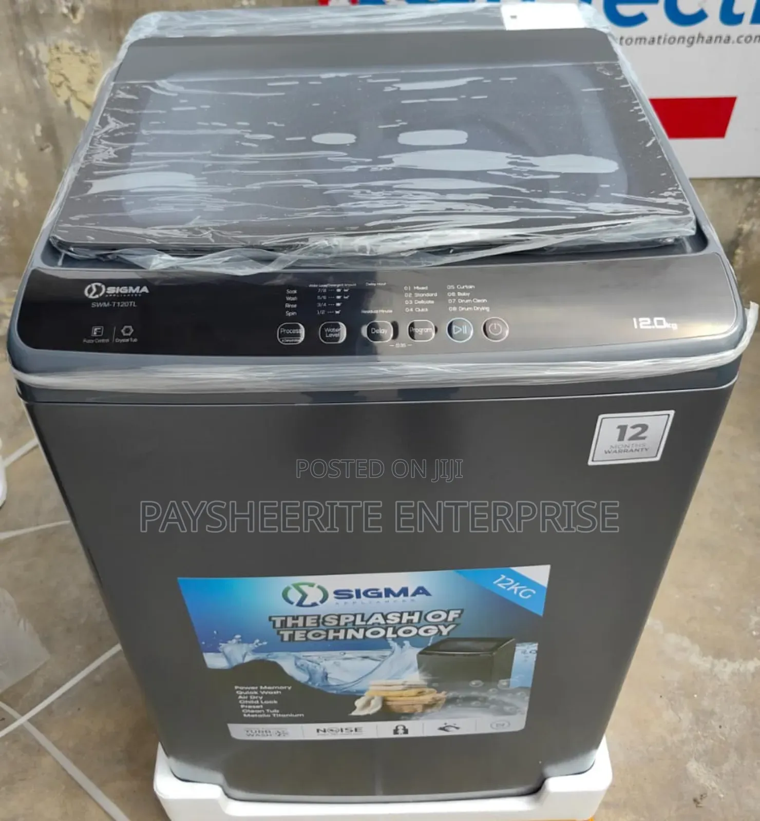 Sigma 12kg Top Load Fully Automatic Washing Machine in Accra ...
