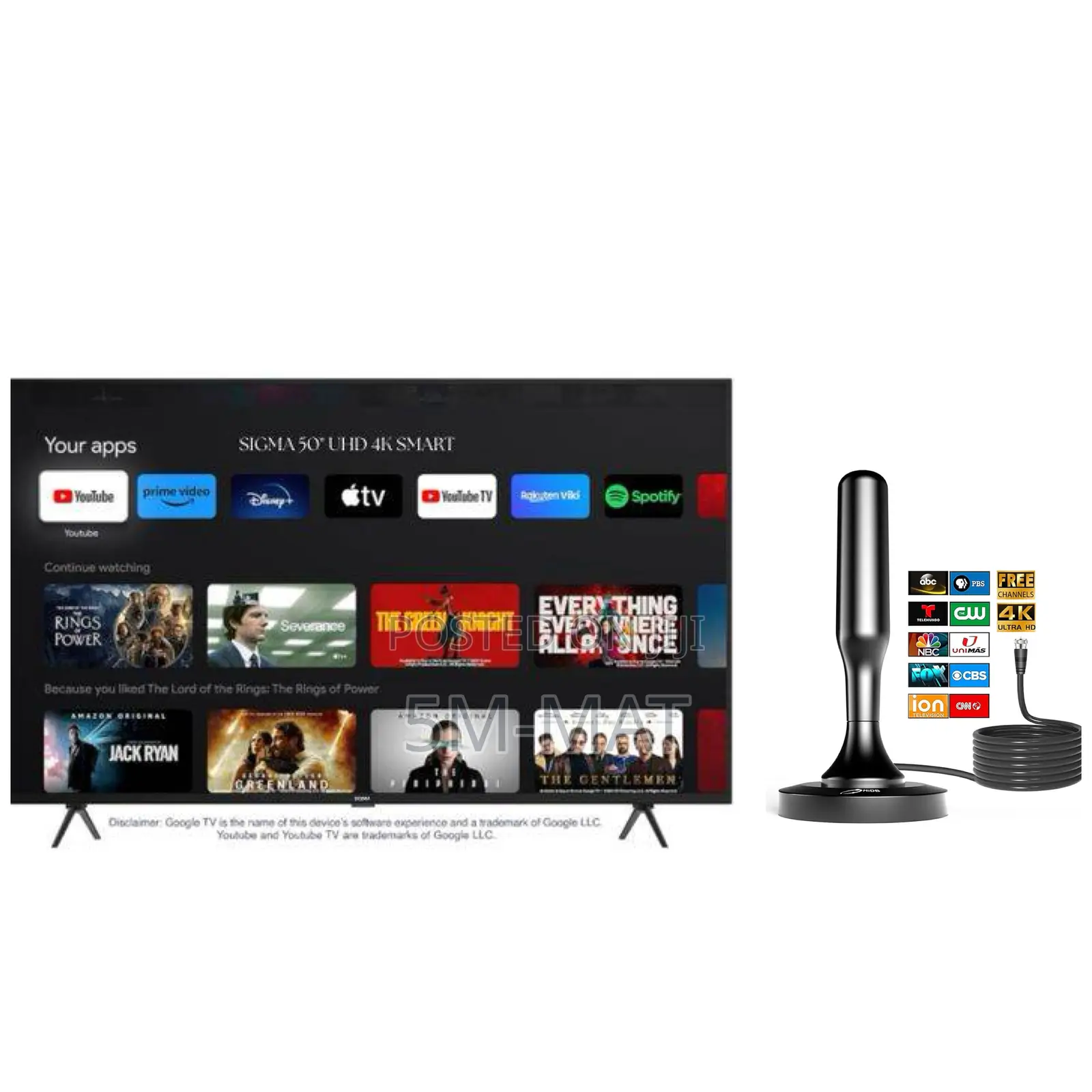 Sigma Icast Frameless 43” Smart Digital Led Tv With Indoor Antenna in ...