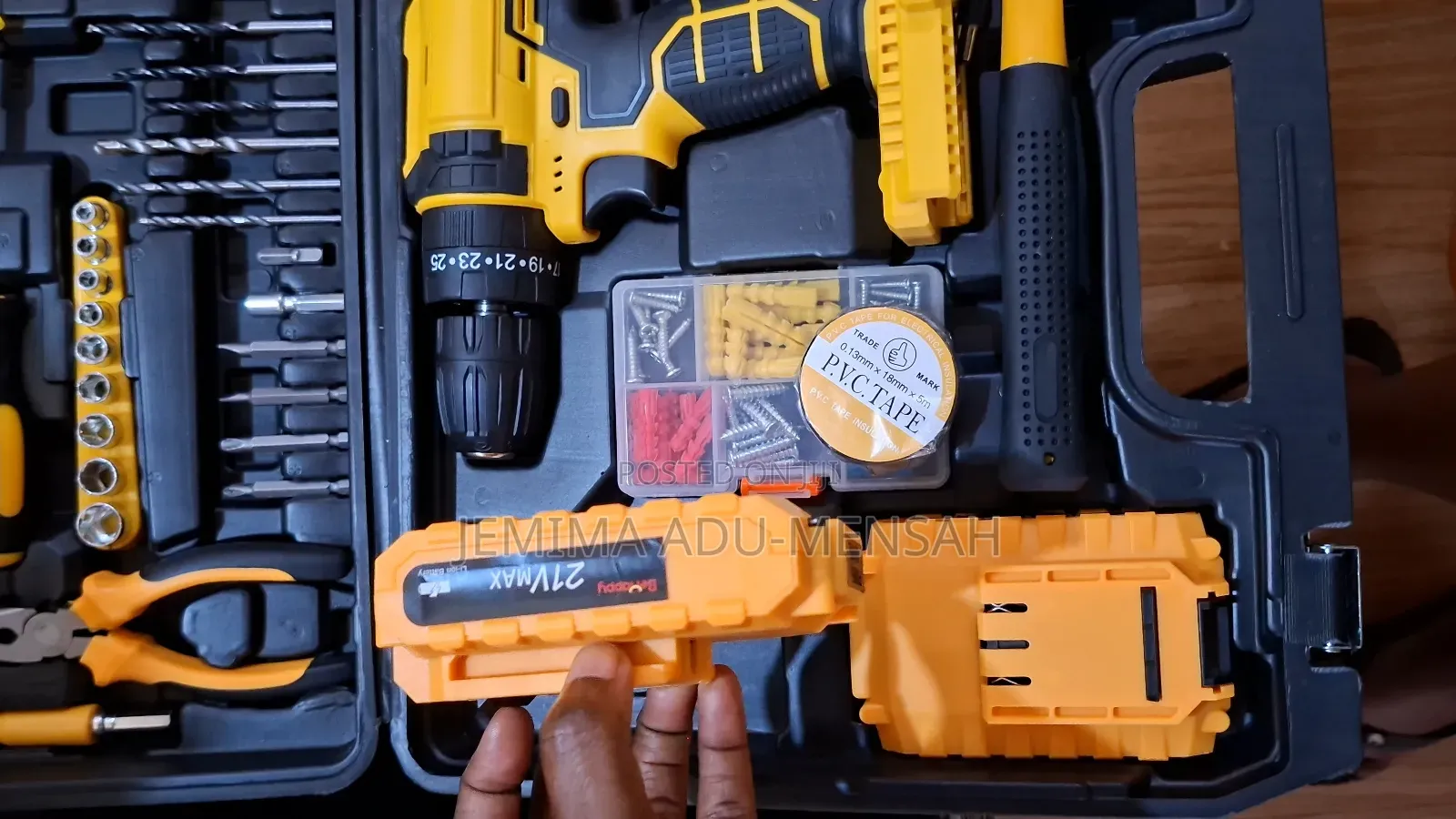 Rechargeable Cordless Drill Complete Tool Set for sale - Jemima Adu ...