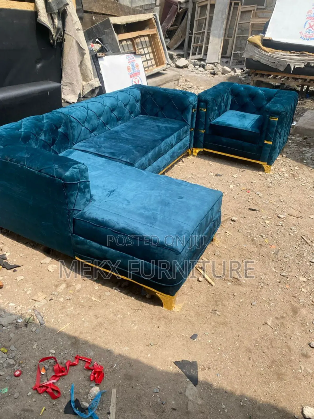 L-Shape and Single Sofa in Kotobabi - Furniture, Mekx Furniture | Jiji ...