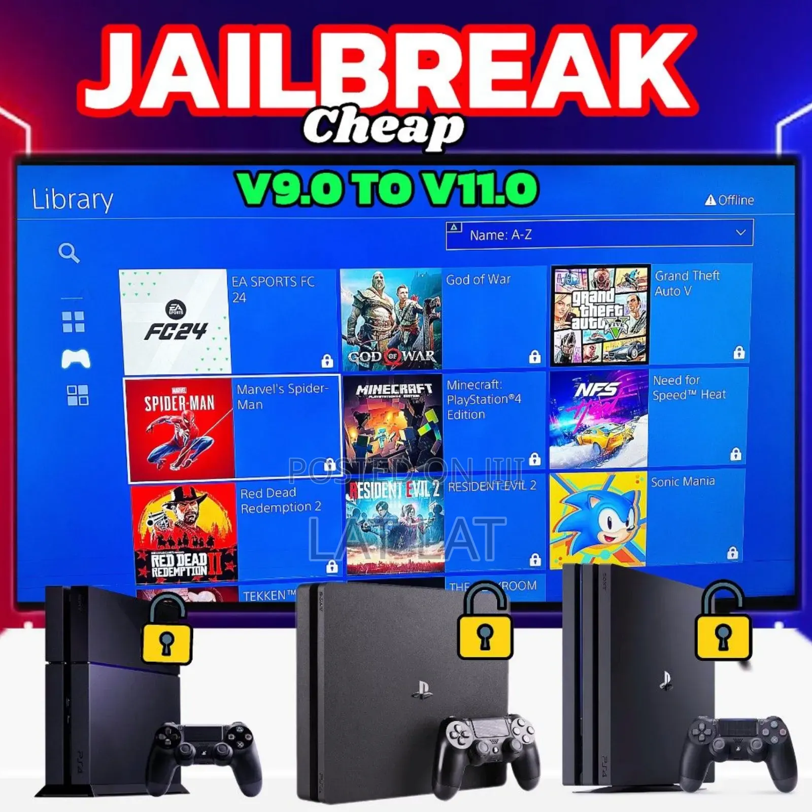 Ps4 Jailbreak 12.02 and Below Installation Ready Plus Free Games in ...