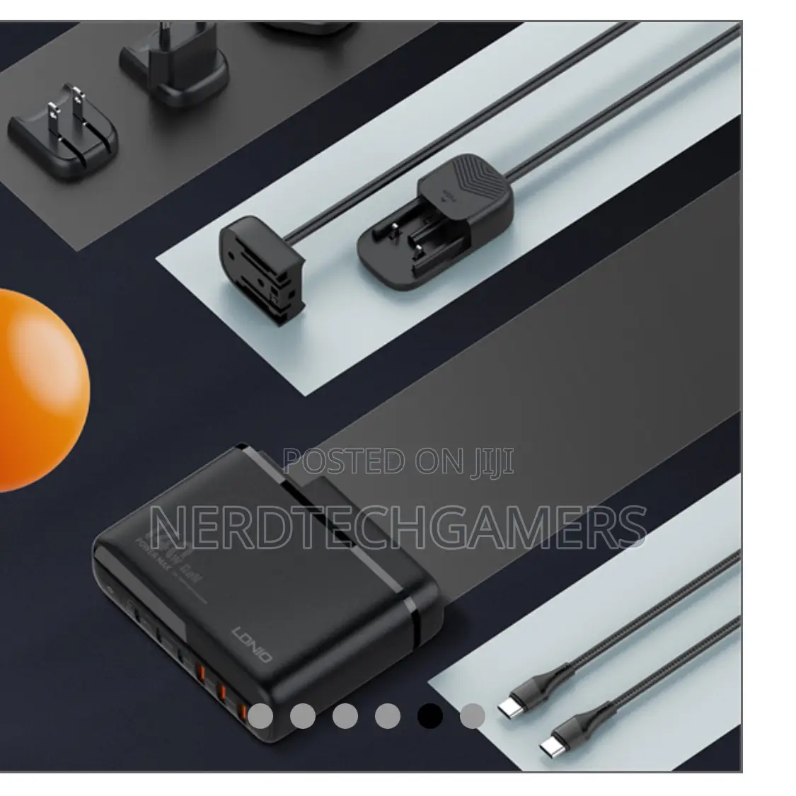 Ldnio A6140c Led Display Gan Tech 6 Ports Multi 140w Gan Charger in ...