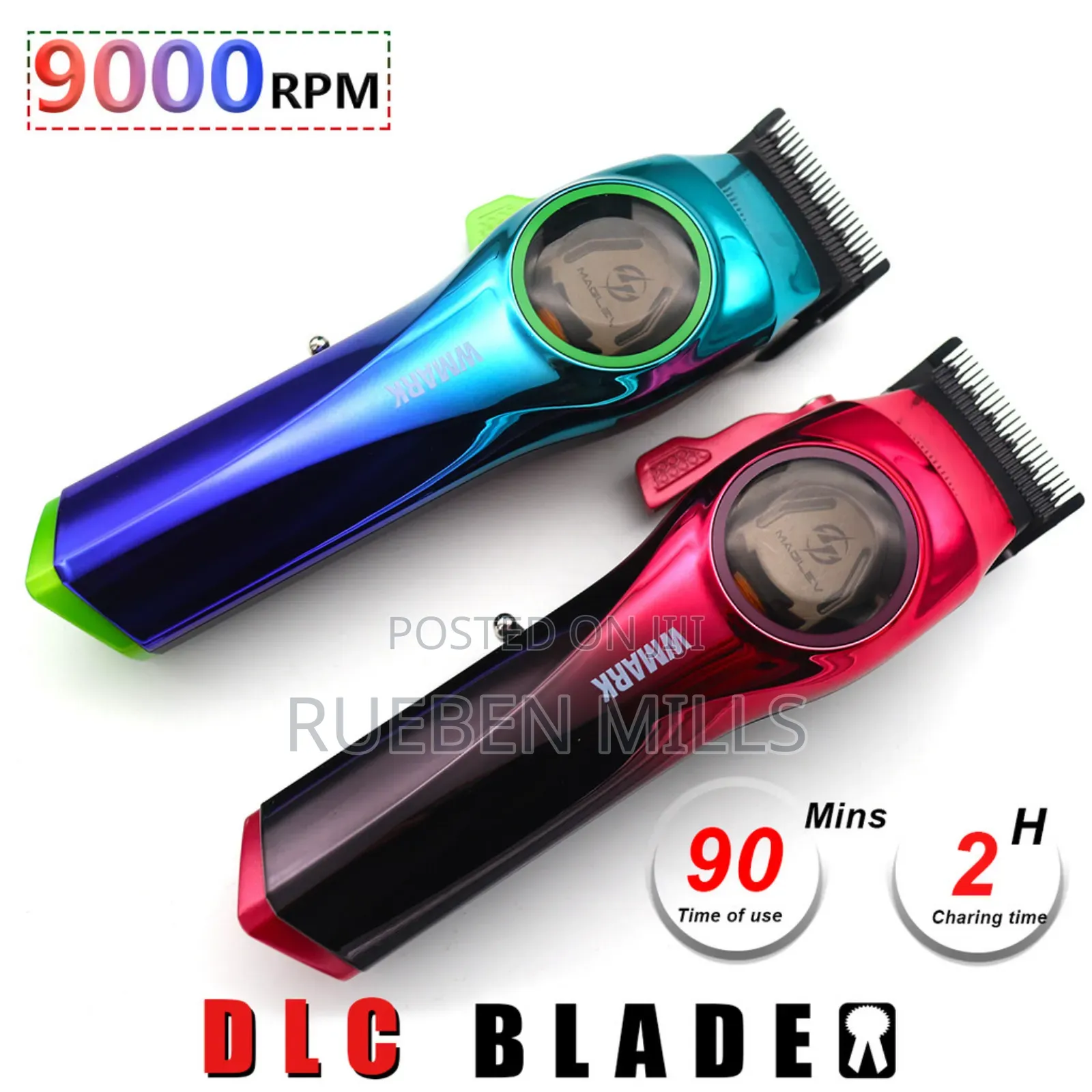 2500mah Wmark Ng-9009 Professional 9,000rpm Salon Barbering Machine in ...