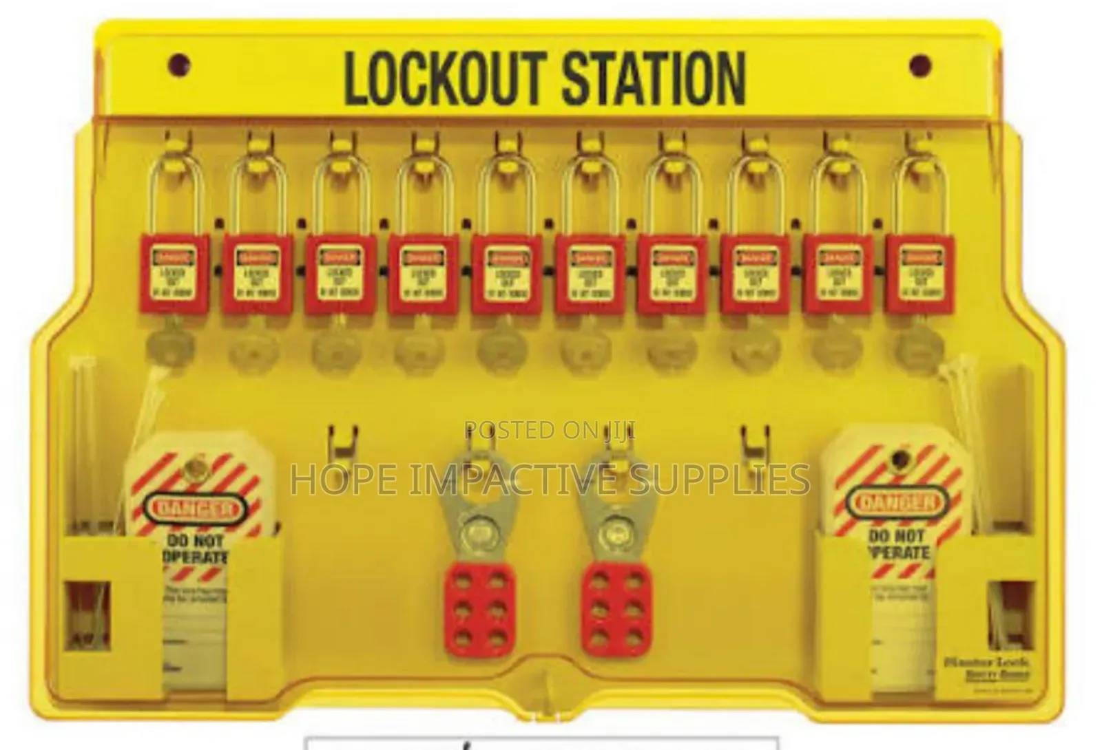 Safety Lock Out Station With Padlocks, Scissor Locks And Tags. in ...