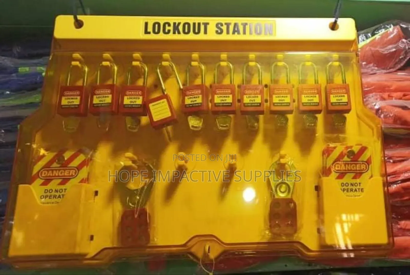 Safety Lock Out Station With Padlocks, Scissor Locks And Tags. in ...